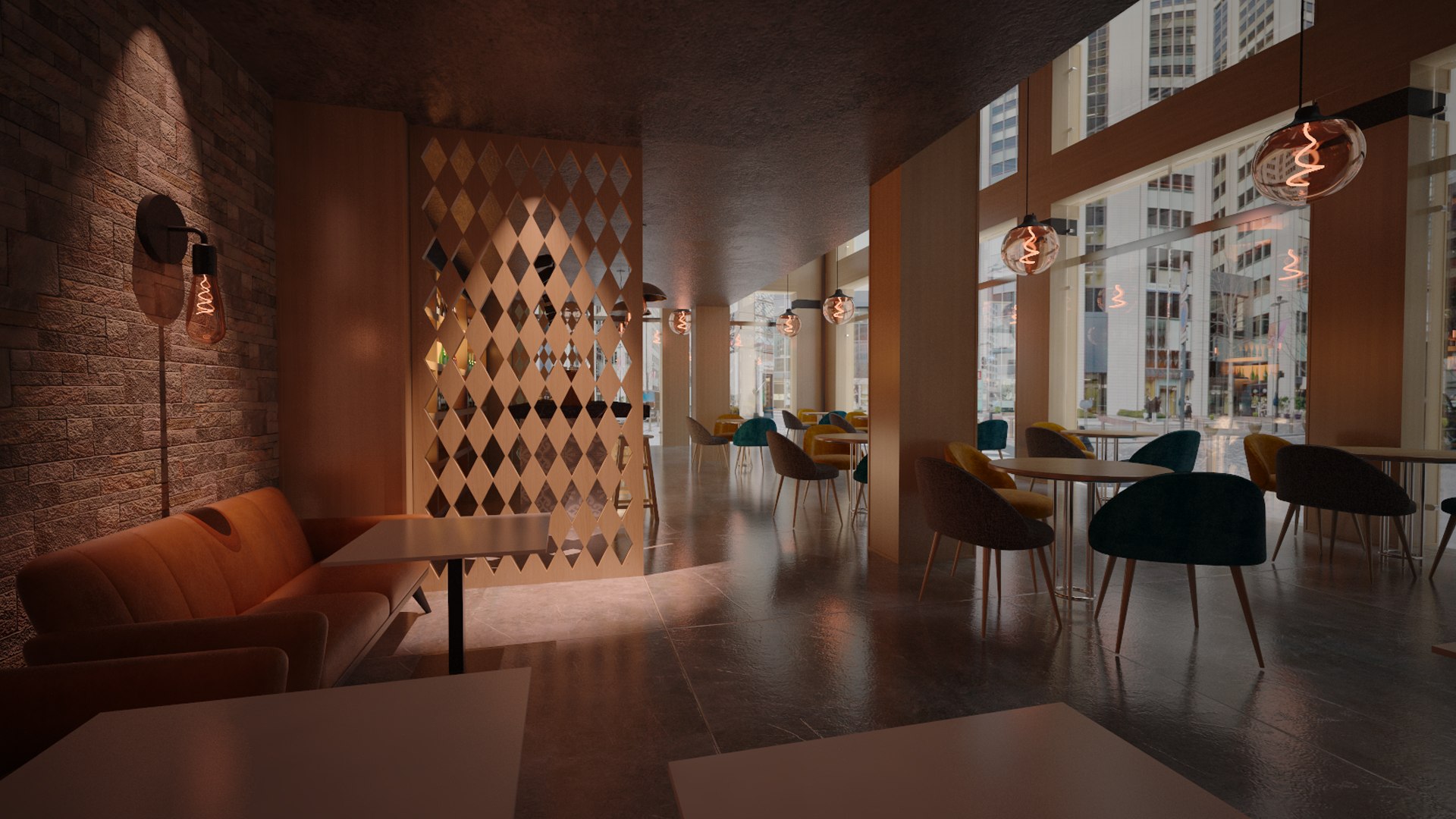 Bar Scene Model - TurboSquid 1625608