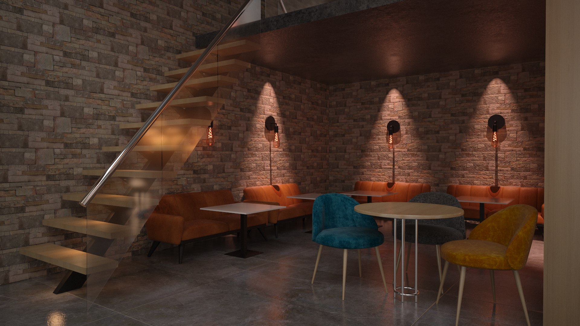 Bar Scene Model - TurboSquid 1625608