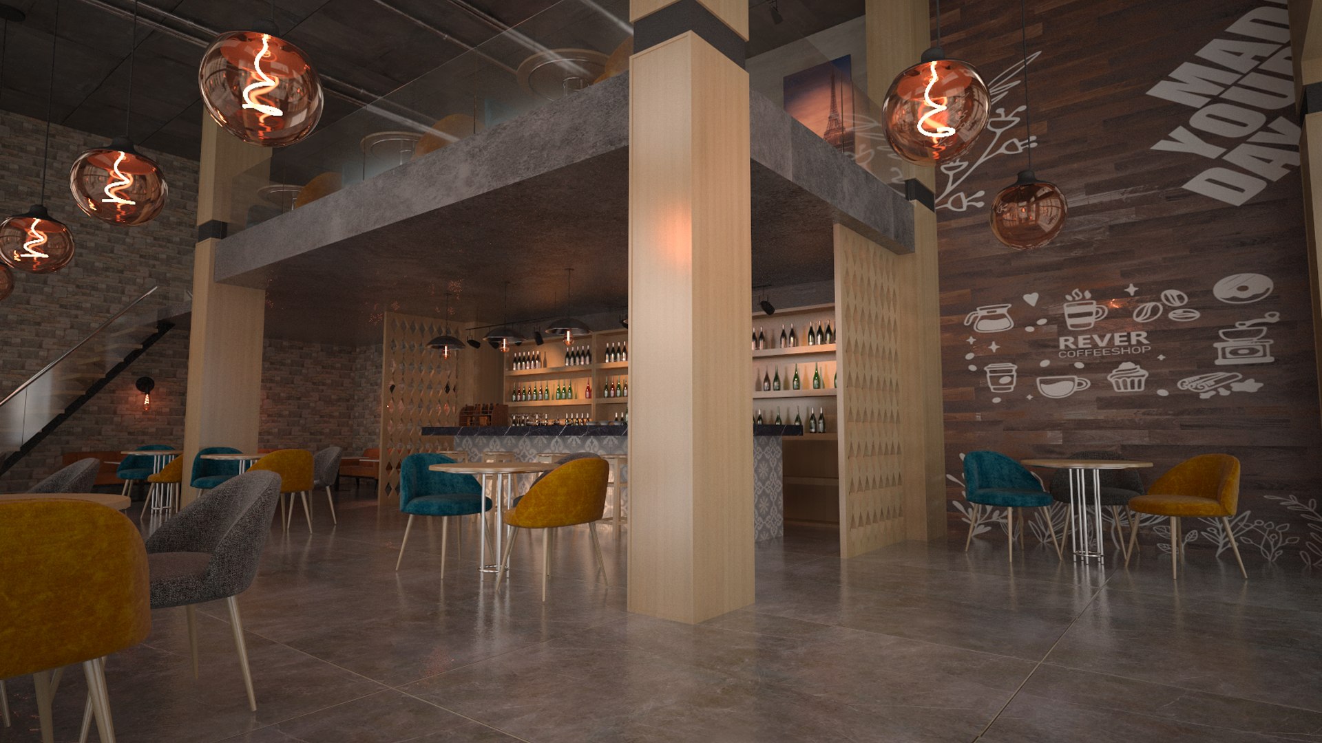 Bar Scene Model - TurboSquid 1625608