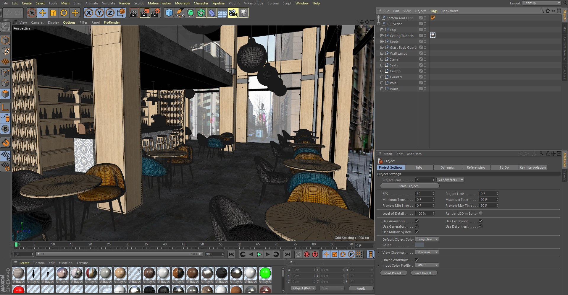 Bar Scene Model - TurboSquid 1625608