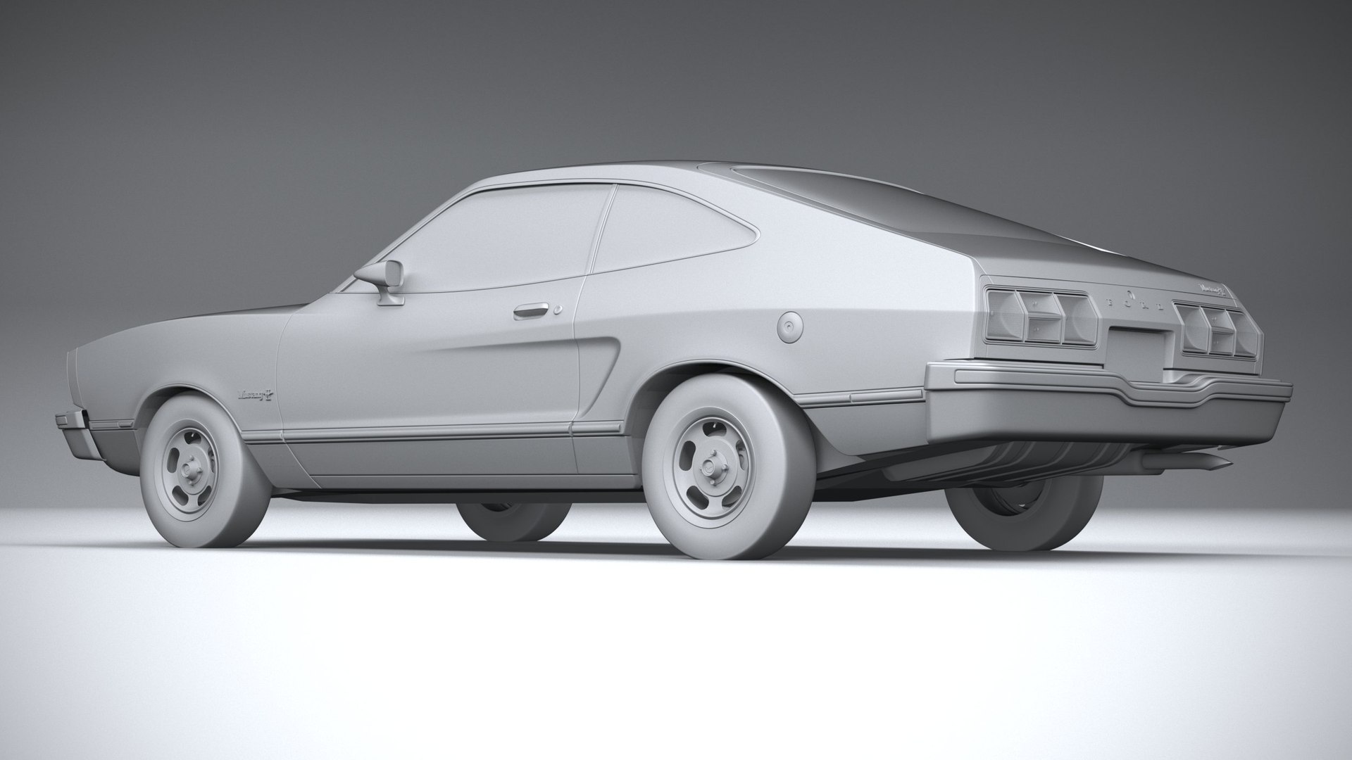 3D Ford Mustang MK2 1974 Model - TurboSquid 1876392