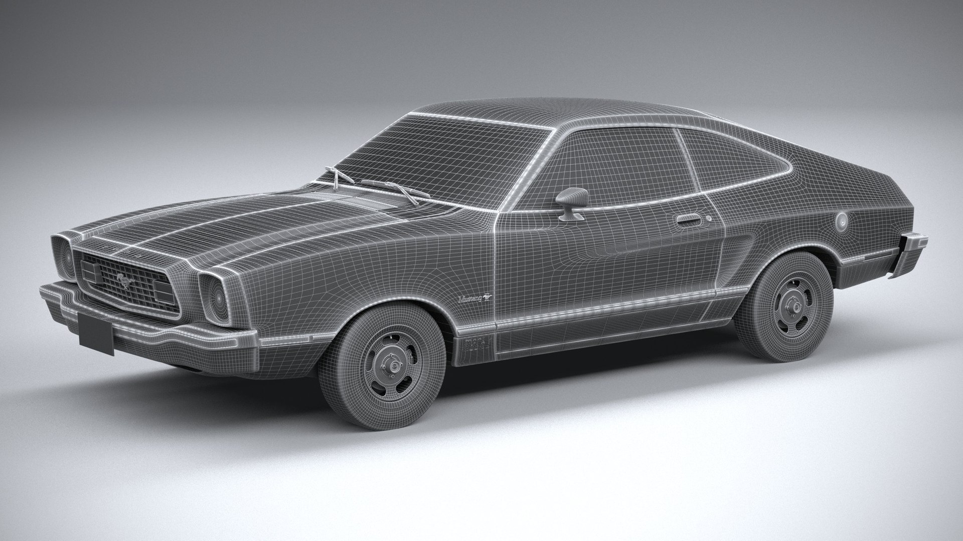 3D Ford Mustang MK2 1974 model - TurboSquid 1876392
