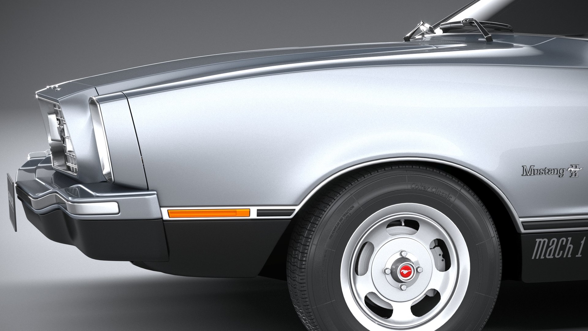 3D Ford Mustang MK2 1974 Model - TurboSquid 1876392