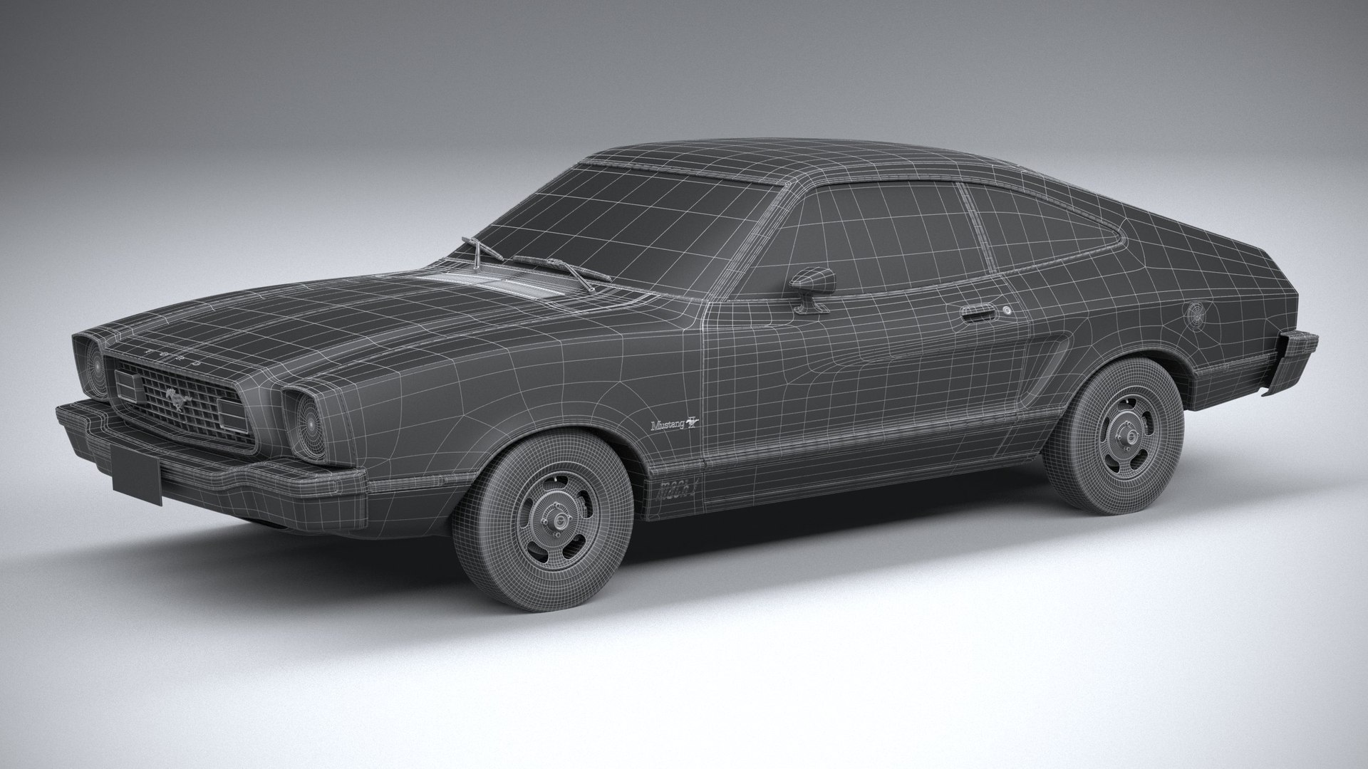 3D Ford Mustang MK2 1974 model - TurboSquid 1876392