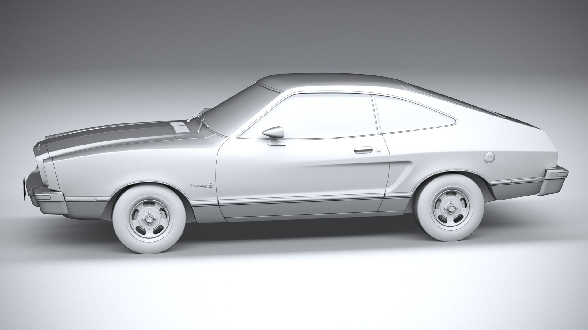 3D Ford Mustang MK2 1974 Model - TurboSquid 1876392