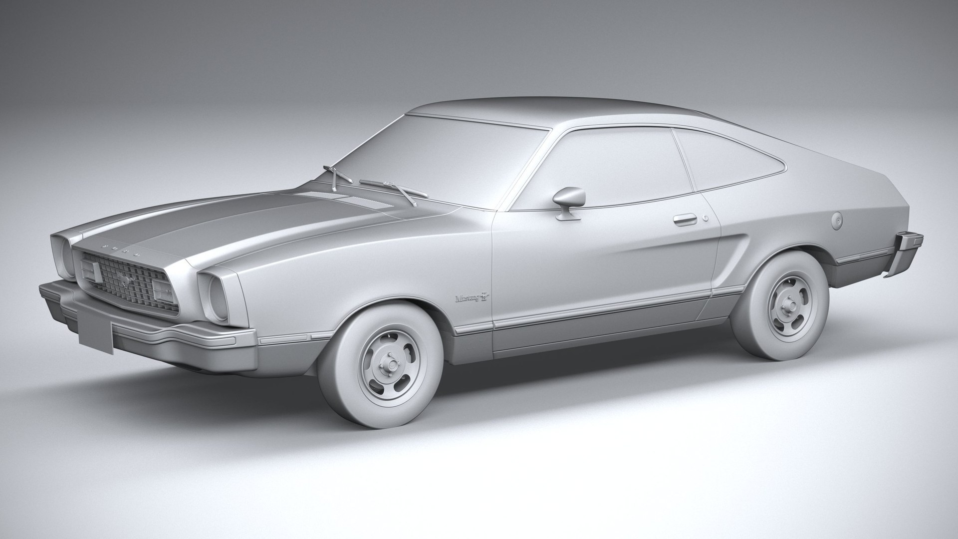 3D Ford Mustang MK2 1974 Model - TurboSquid 1876392