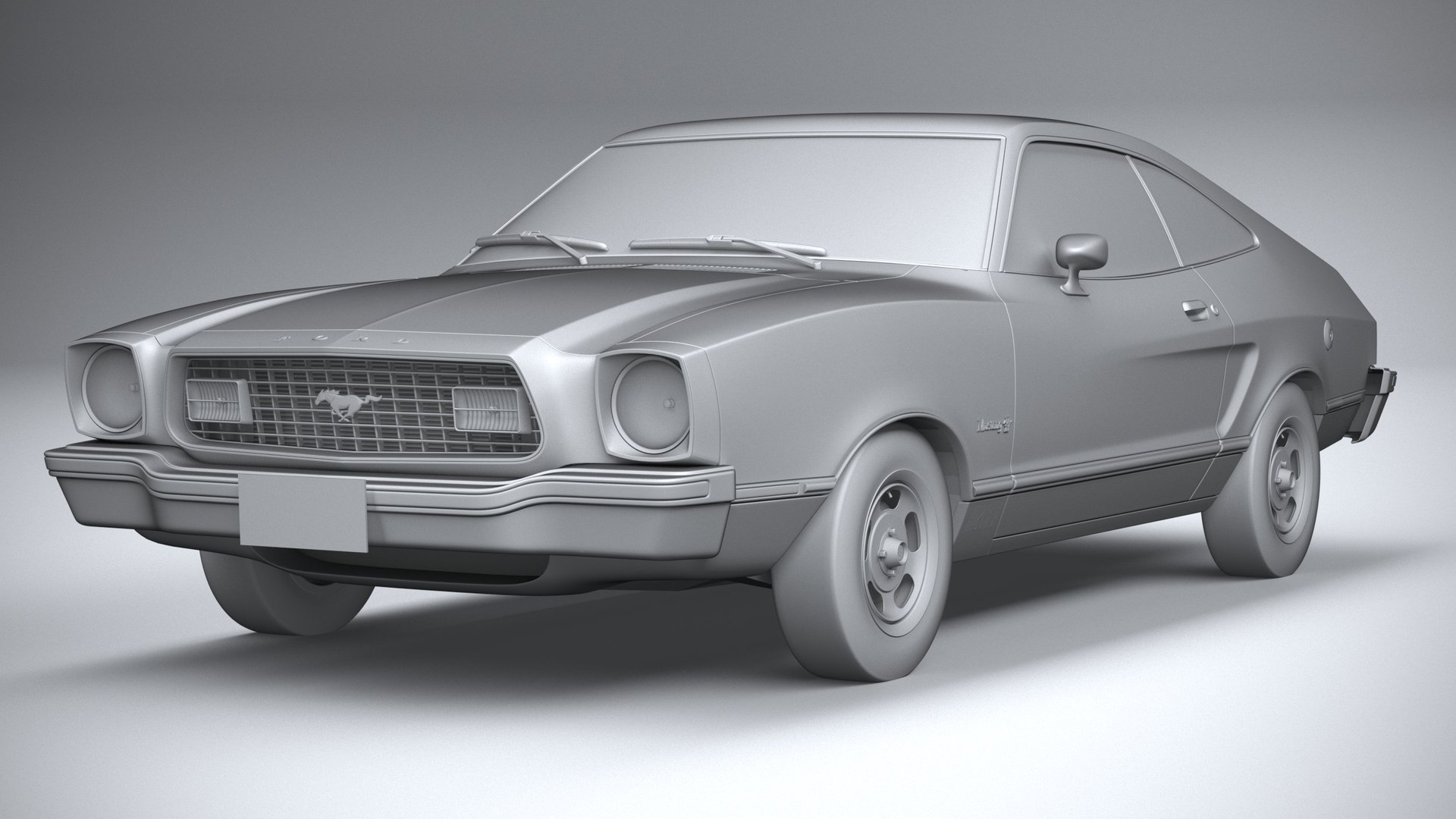 3D Ford Mustang MK2 1974 Model - TurboSquid 1876392