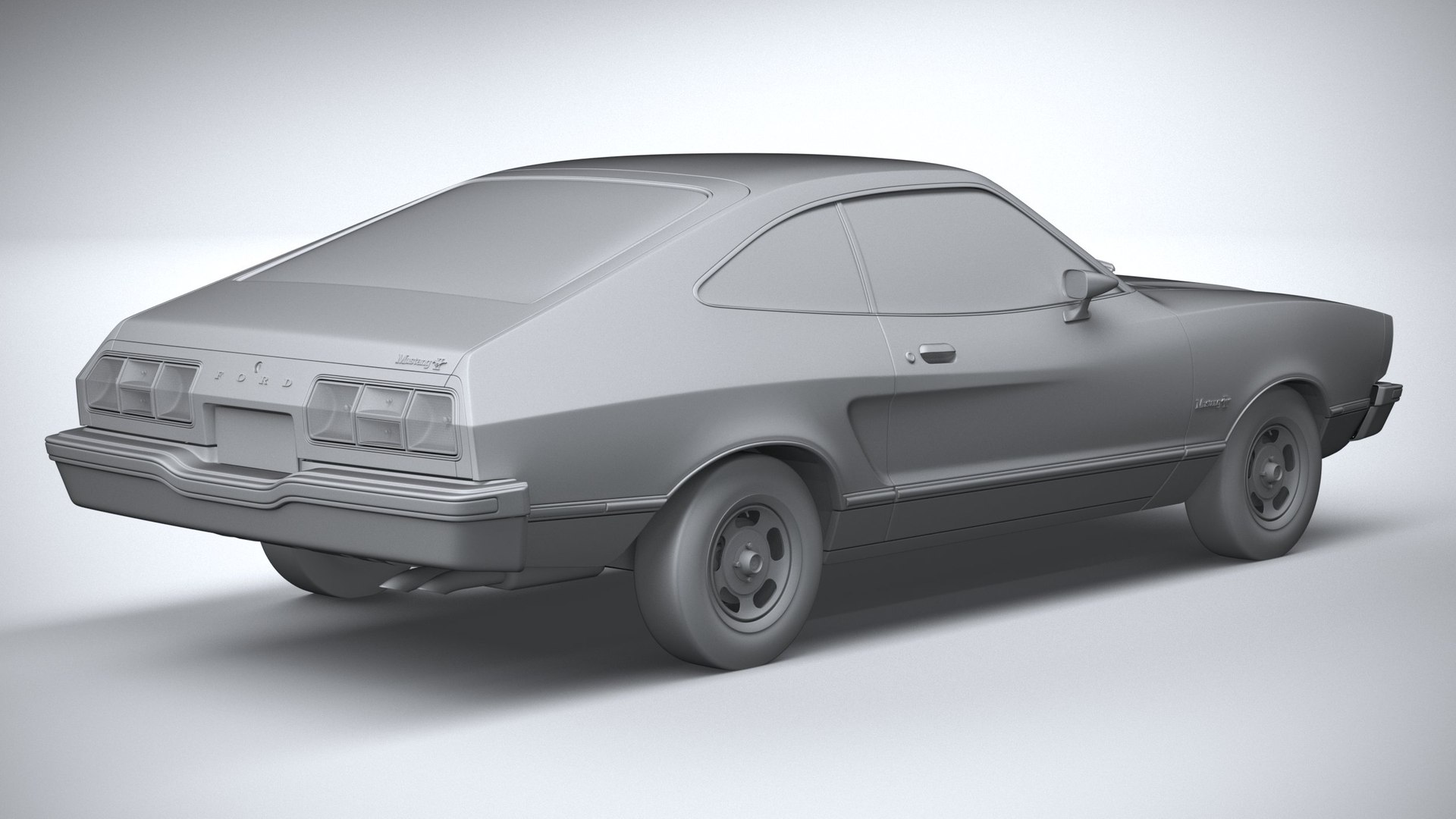 3D Ford Mustang MK2 1974 Model - TurboSquid 1876392