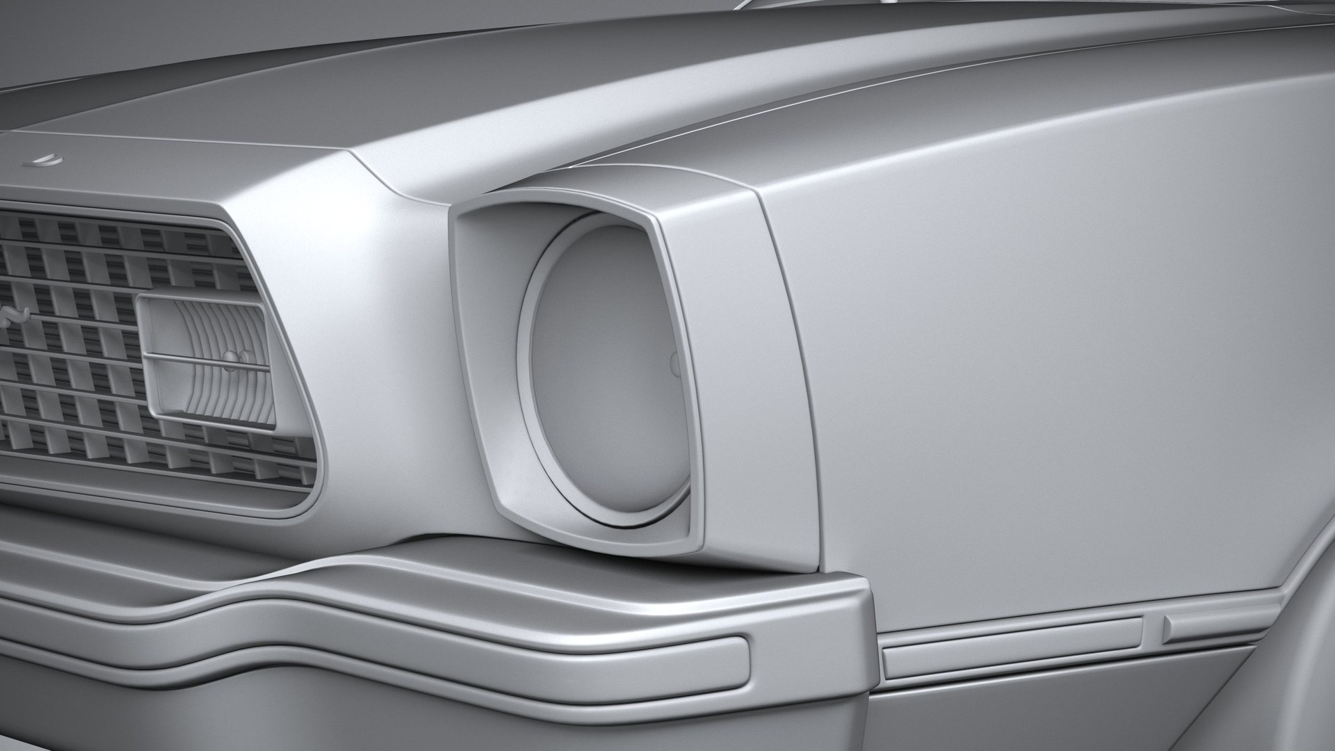 3D Ford Mustang MK2 1974 Model - TurboSquid 1876392