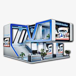 Modern Futuristic Trade Show Booth Design Blender 3D Model 3D Model ...