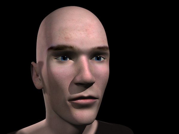 male head 3d max
