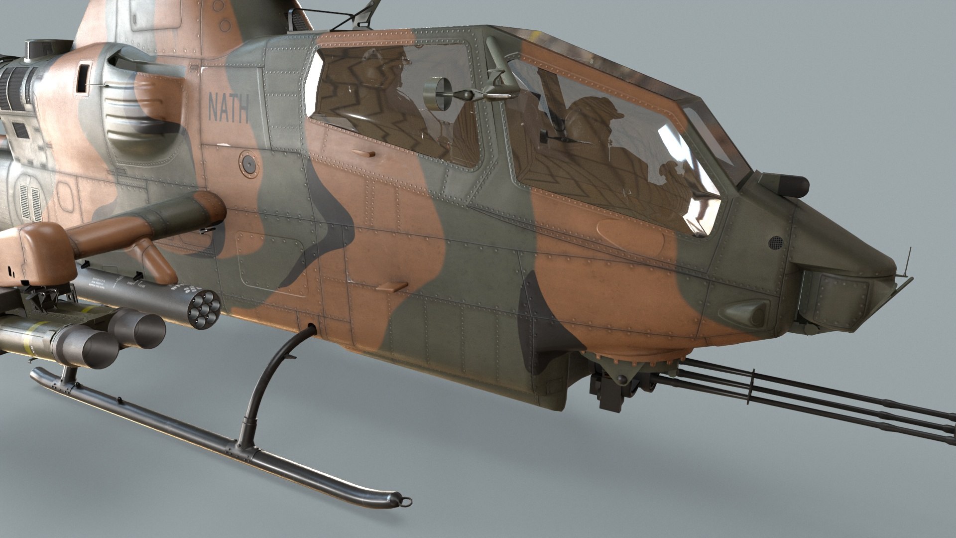3D Model Bell AH-1S Cobra JGSDF Complex Animation - TurboSquid 2097150