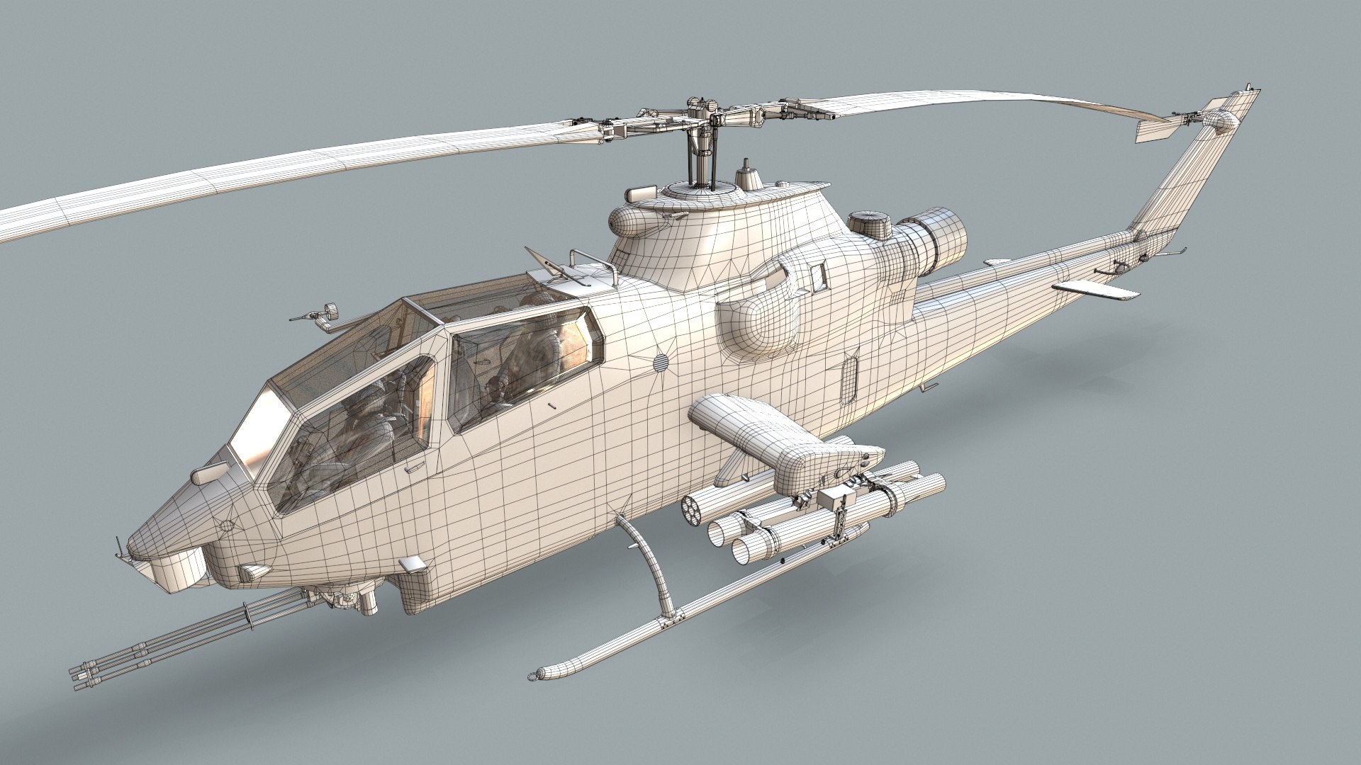 3D model Bell AH-1S Cobra JGSDF Complex Animation - TurboSquid 2097150