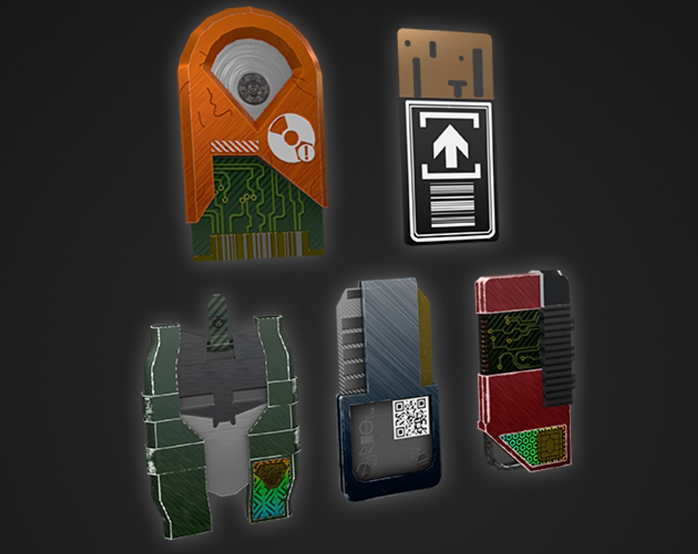 3D Model Pack Sci-fi Keycards - TurboSquid 1433770