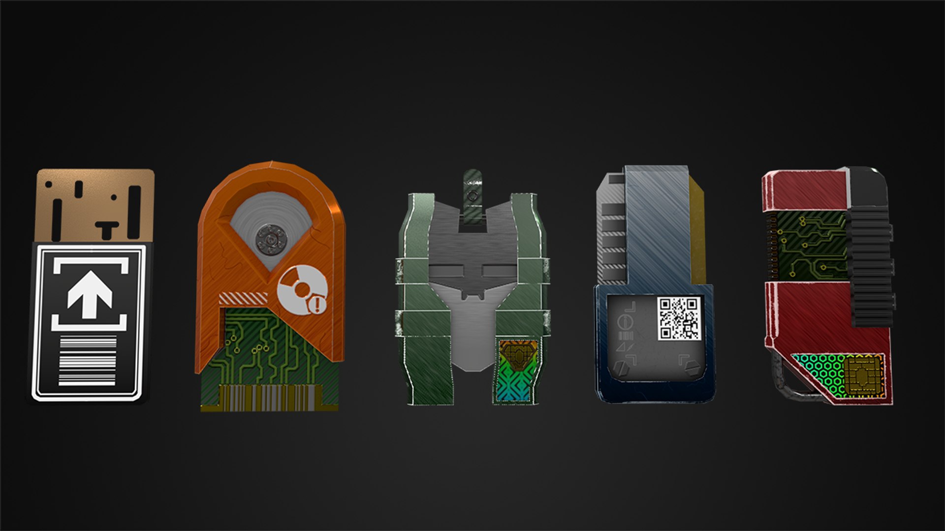 3D Model Pack Sci-fi Keycards - TurboSquid 1433770