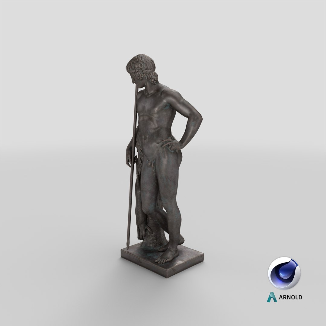 3D Adonis with Rabbit Bronze Outdoor - TurboSquid 1848828