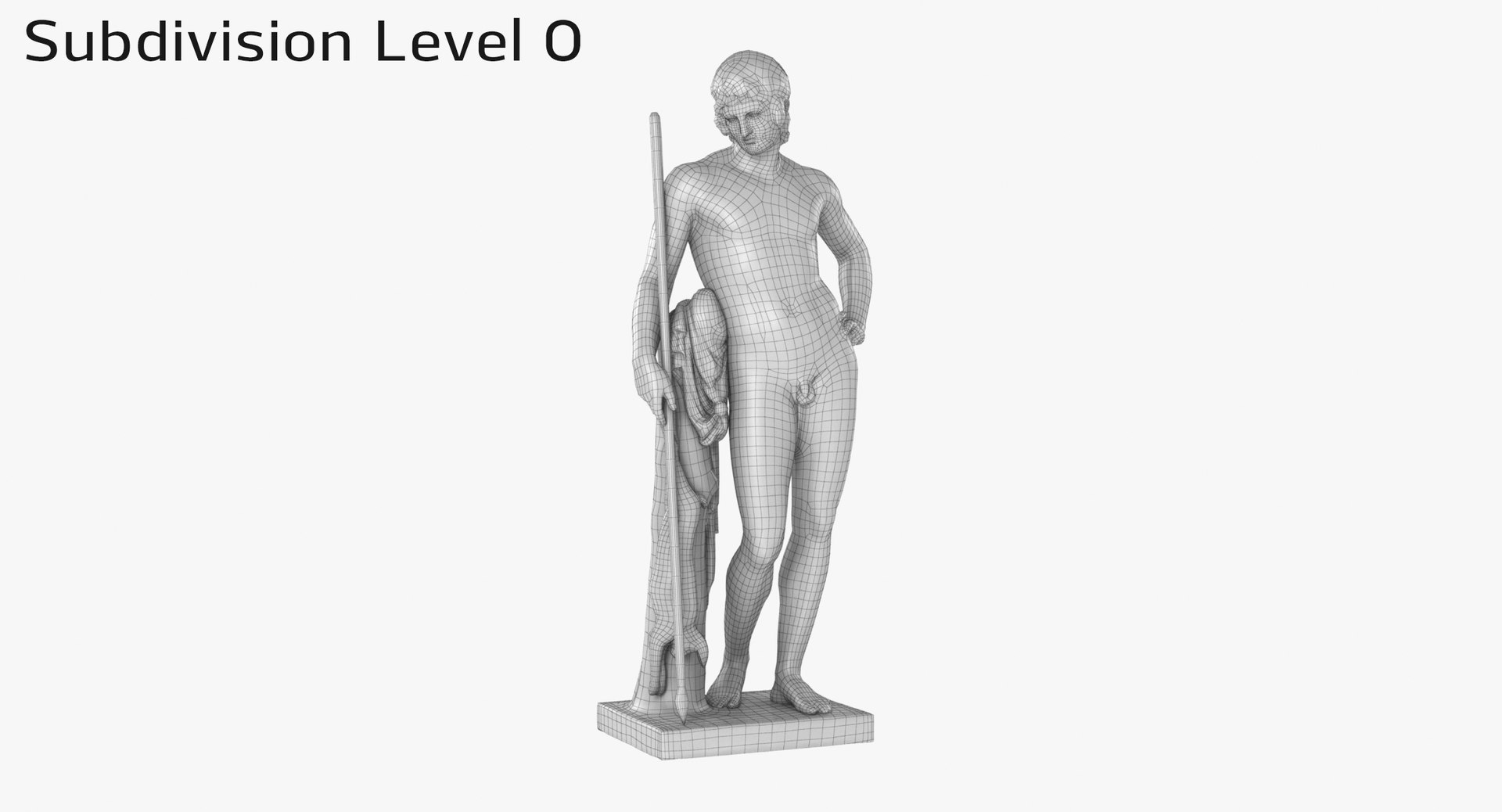 3D Adonis with Rabbit Bronze Outdoor - TurboSquid 1848828