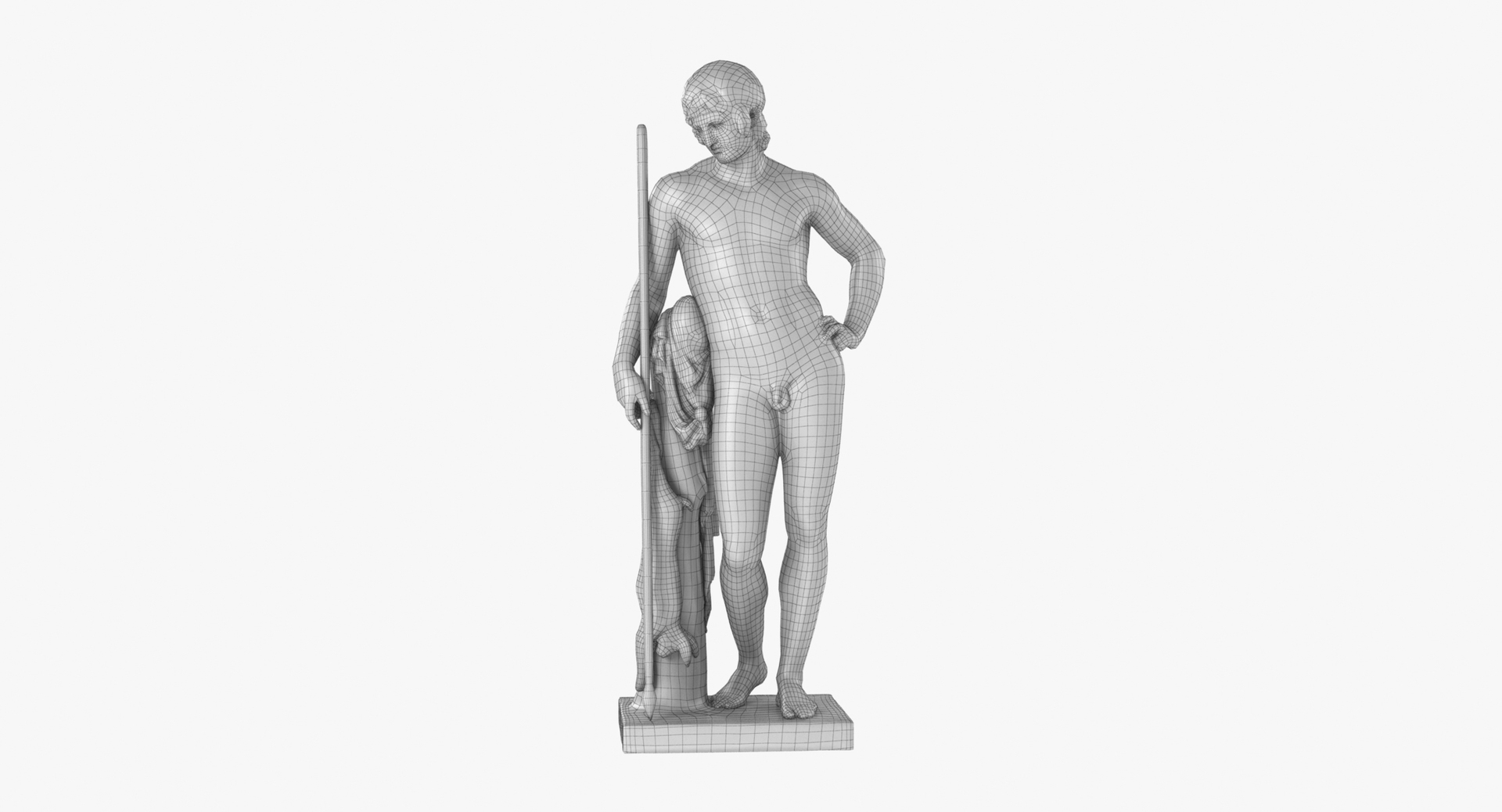 3d Picture Statue Of Adonis
