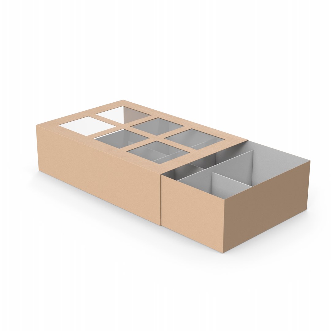 Cupcake Box Open 3D model - TurboSquid 2050256