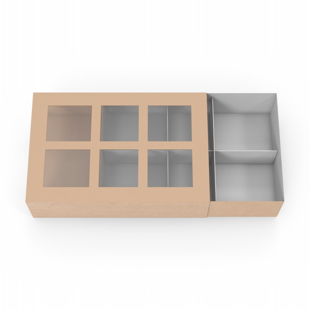 Cupcake Box Open 3D model - TurboSquid 2050256