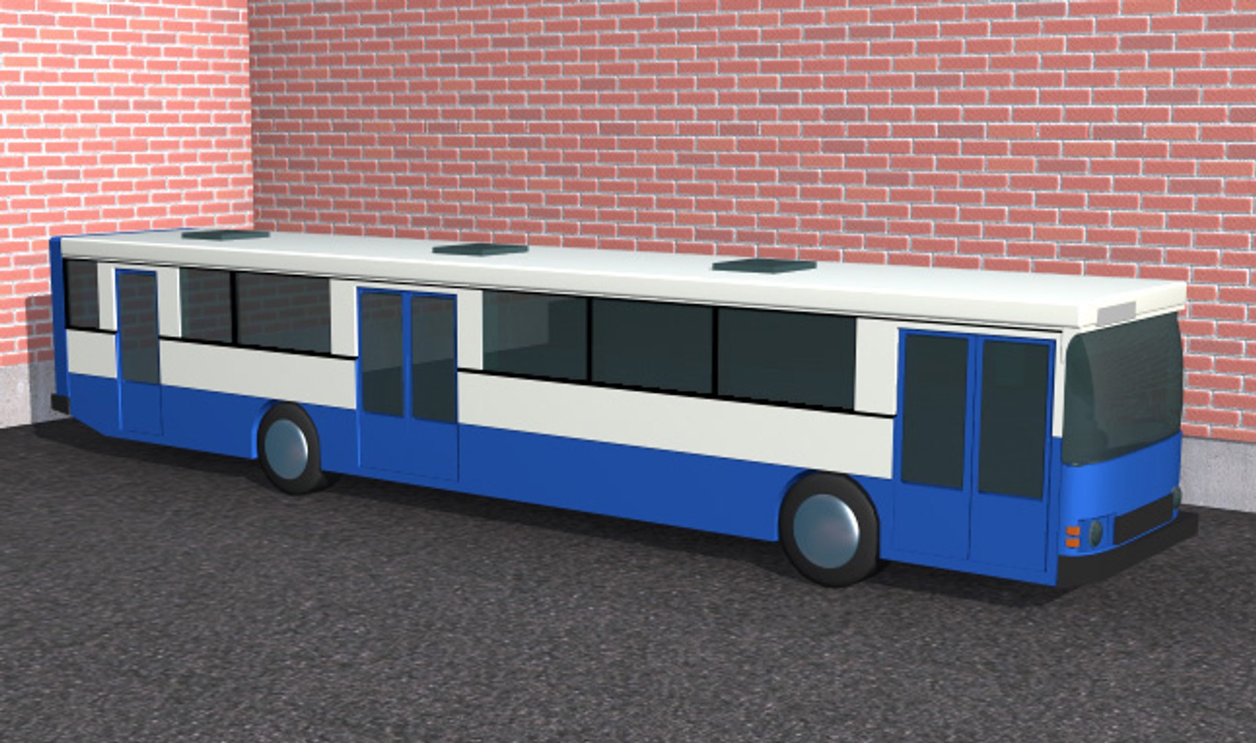 3d model bus