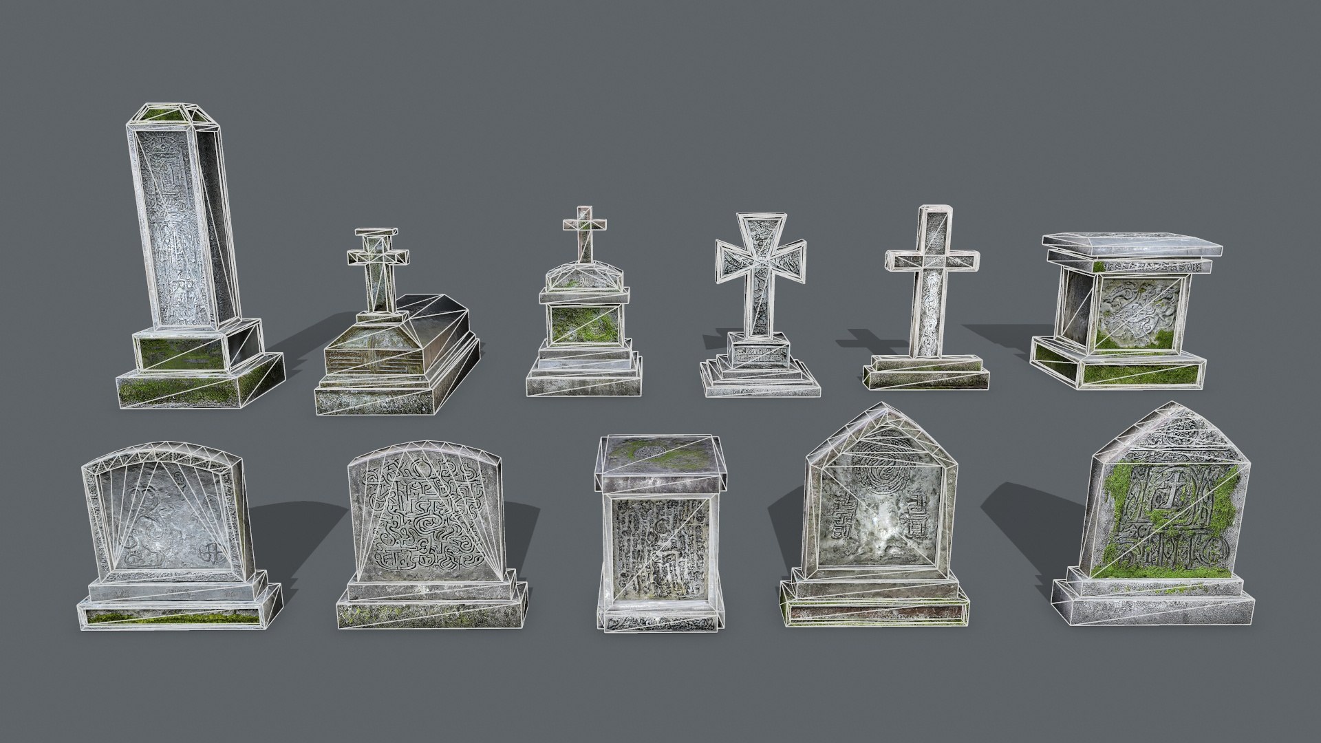3D Tombstone Model - TurboSquid 2202670