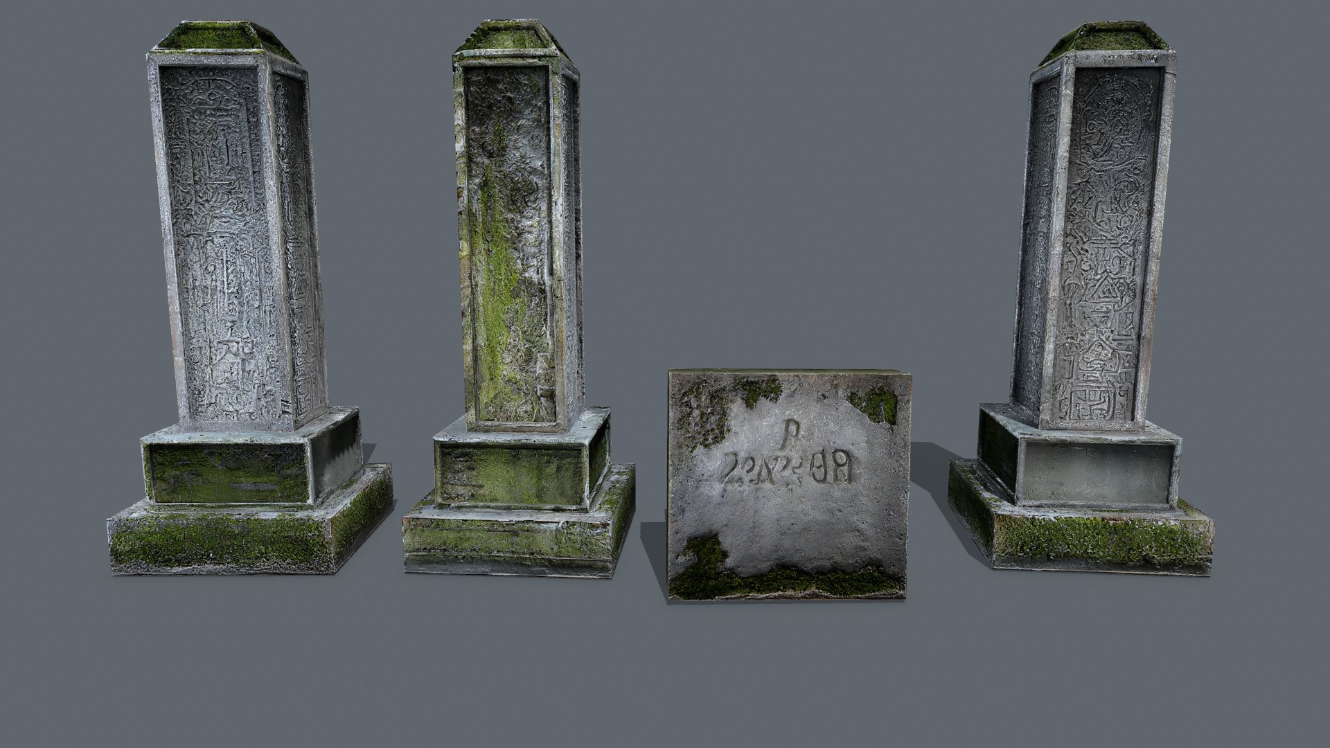 3D Tombstone Model - TurboSquid 2202670