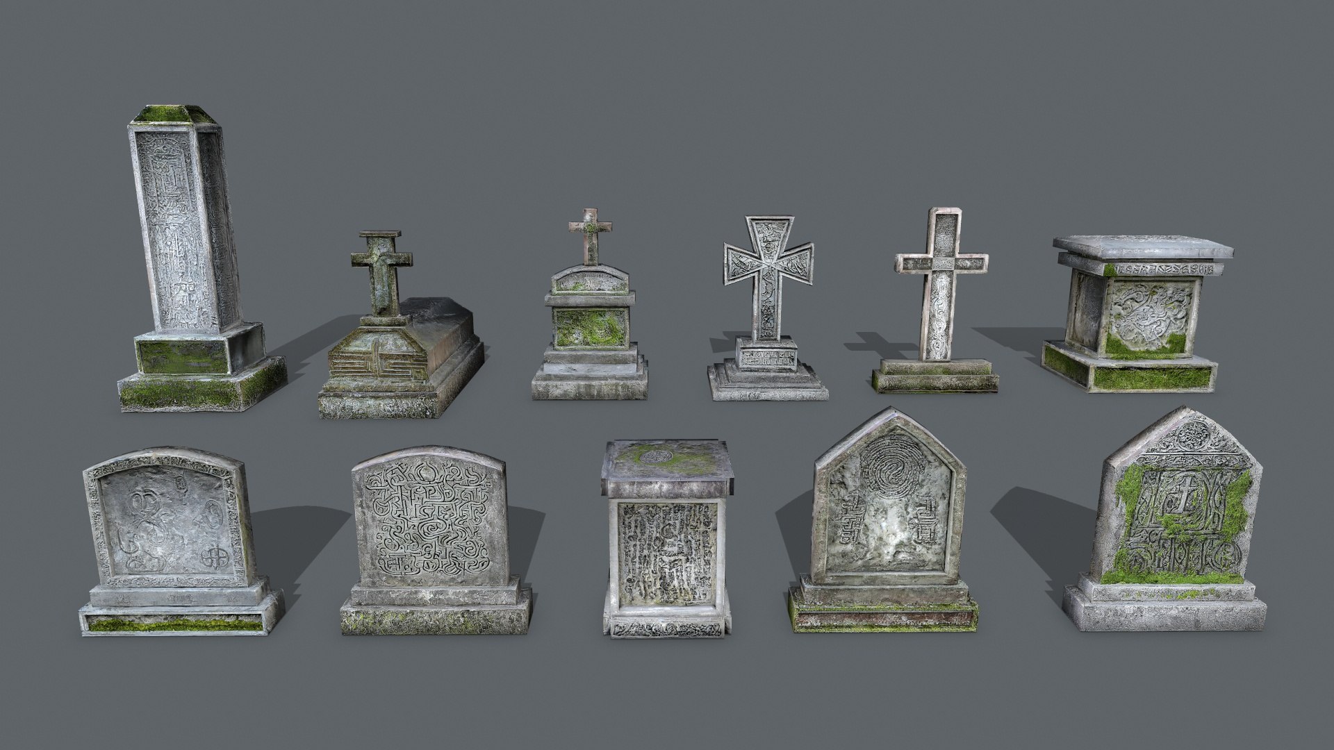3D Tombstone Model - TurboSquid 2202670