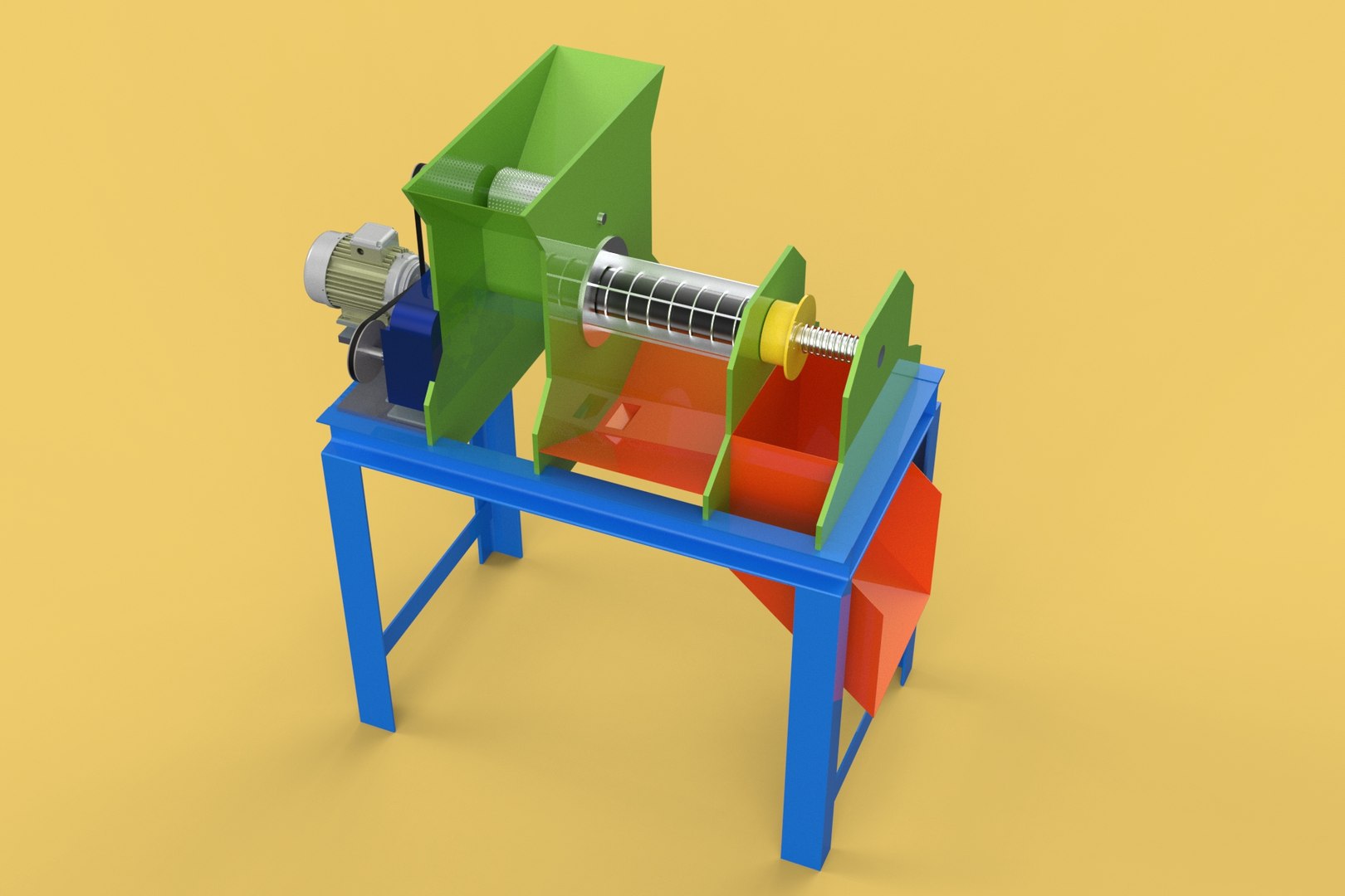 3D COCONUT EXTRACTOR MILK SQUEEZER PRESS JUICER 3D Model Model ...