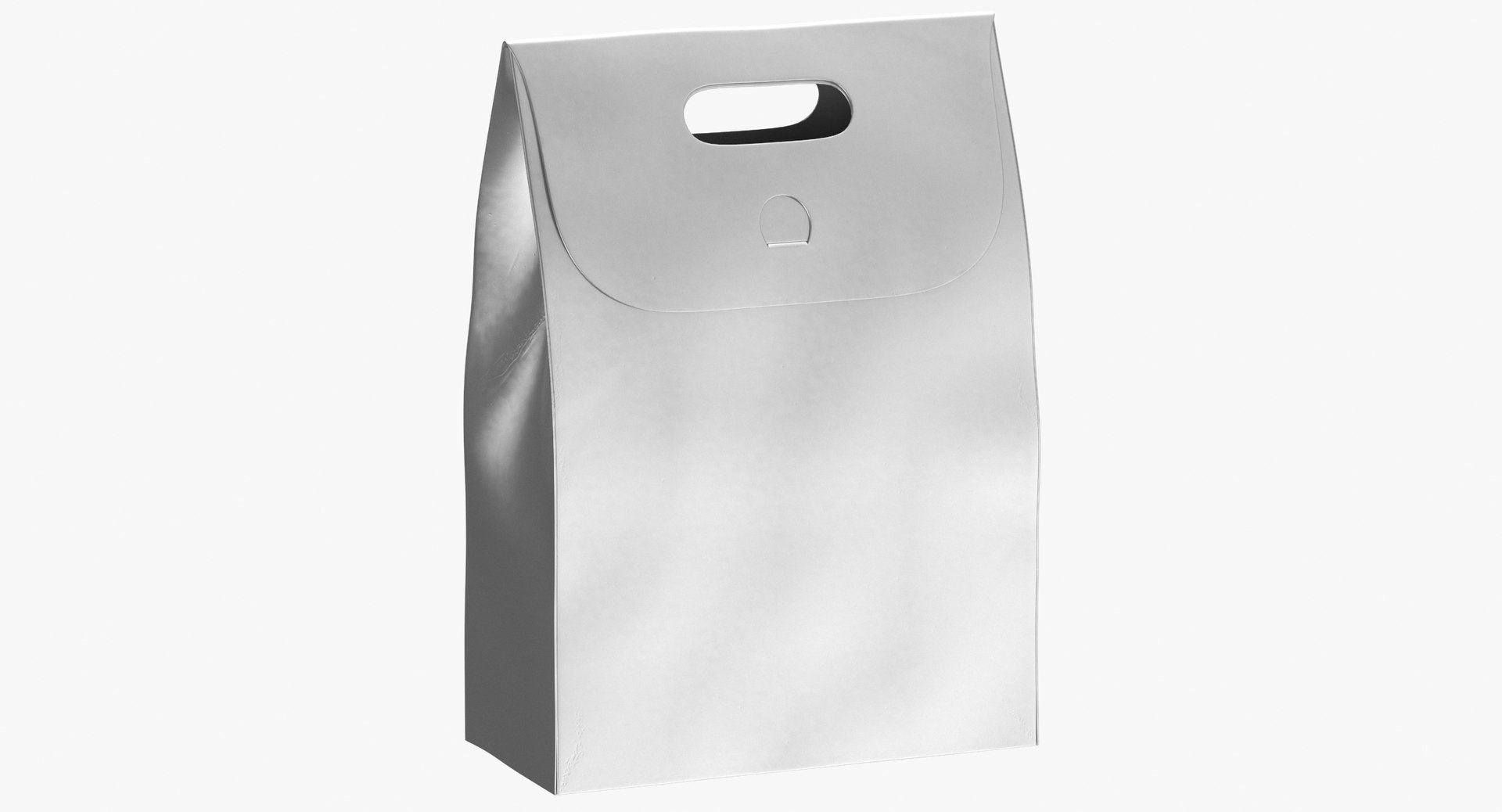 Closed Paper Bags Silver and Gold Collection 01 - 2 models model ...