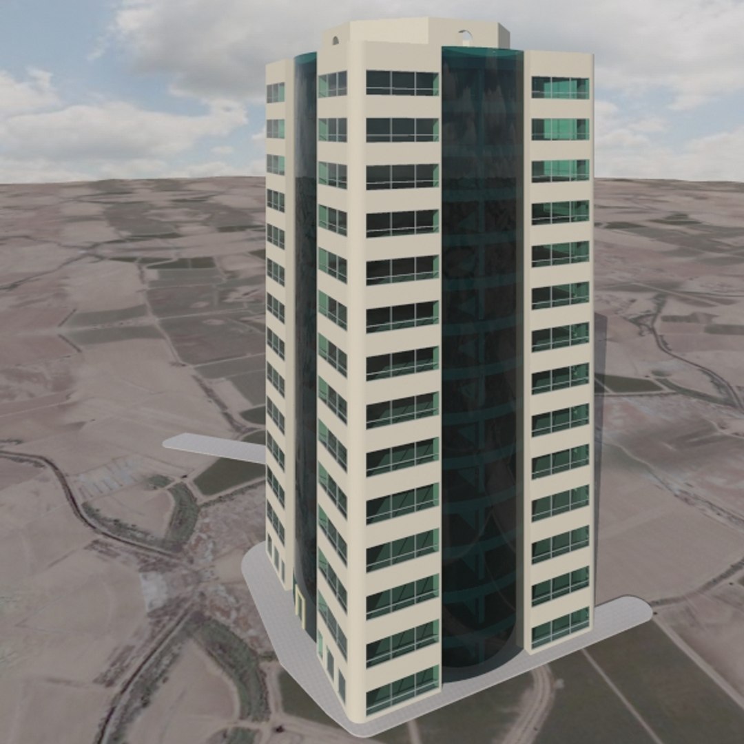 3d Modern Office Building Interior Model