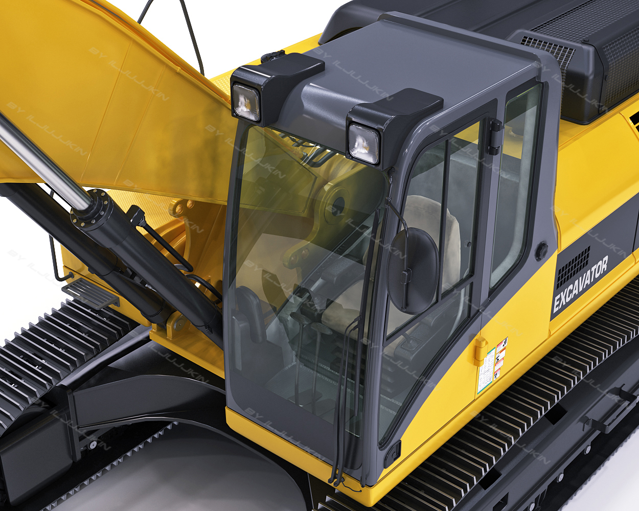 heavy vehicle excavator big 3d model