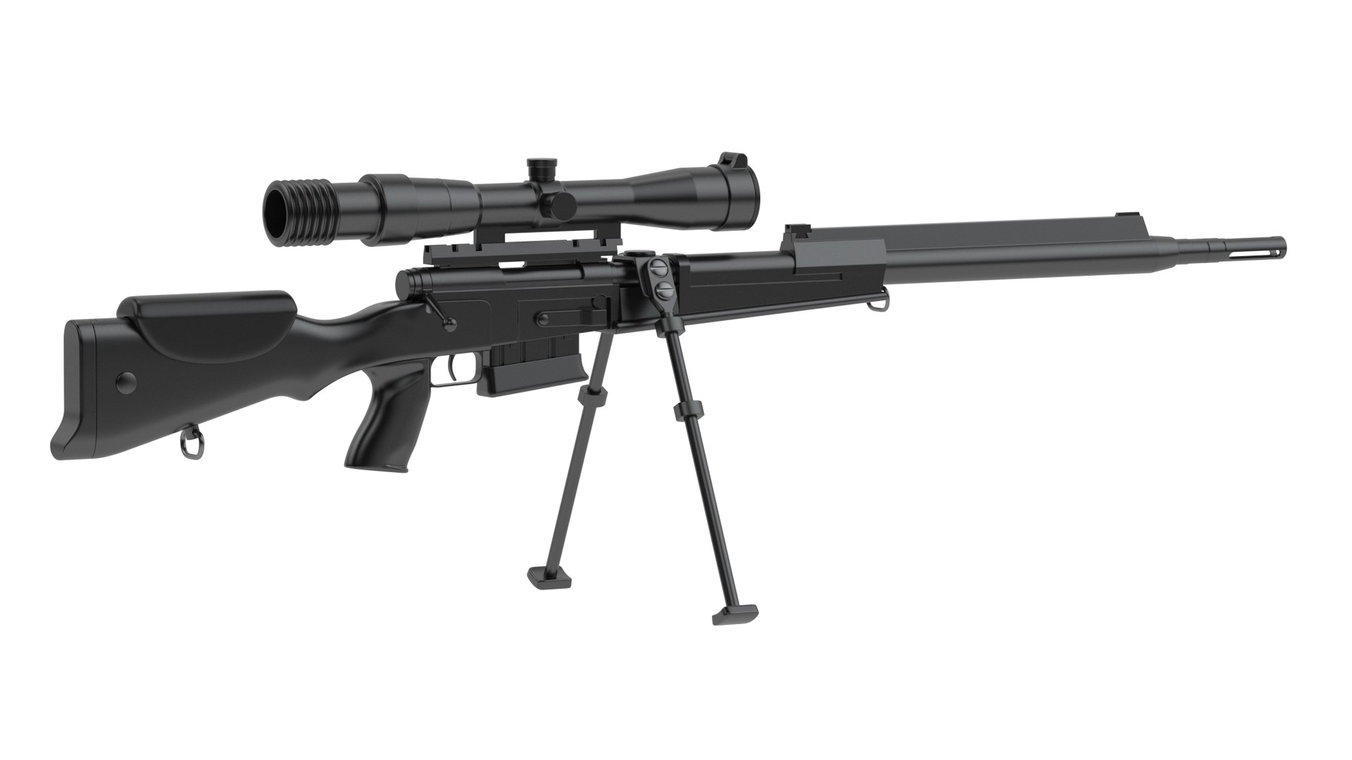 FR F2 Sniper Rifle Model - TurboSquid 1873674