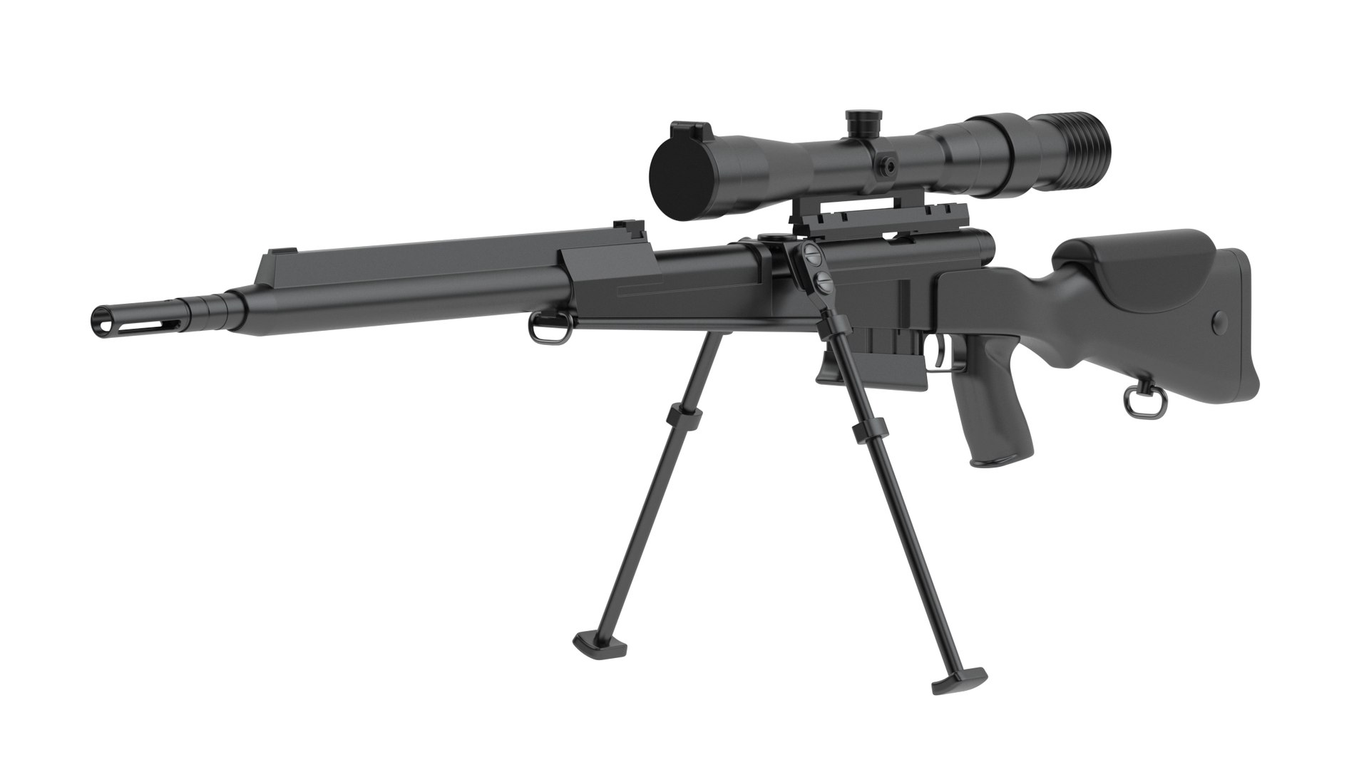 FR F2 Sniper Rifle Model - TurboSquid 1873674