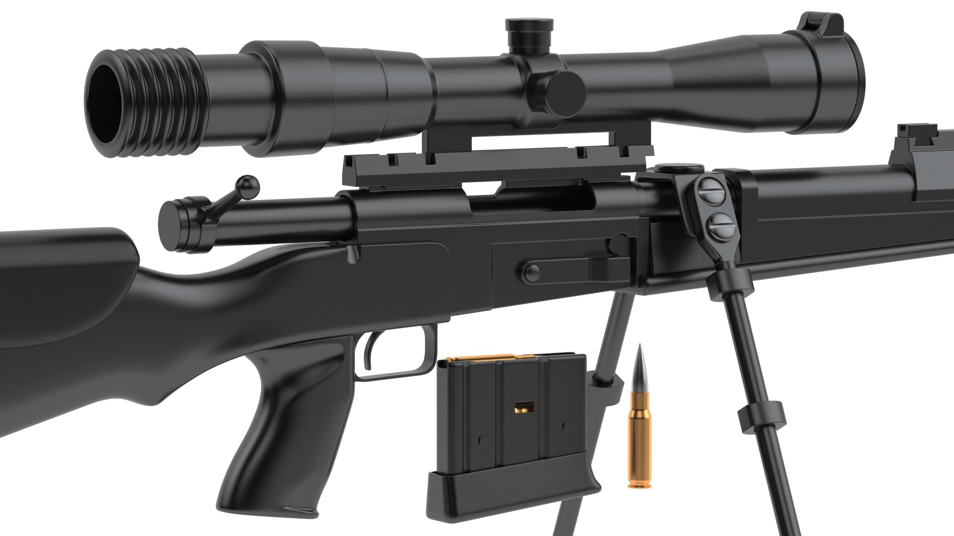 FR F2 Sniper Rifle Model - TurboSquid 1873674