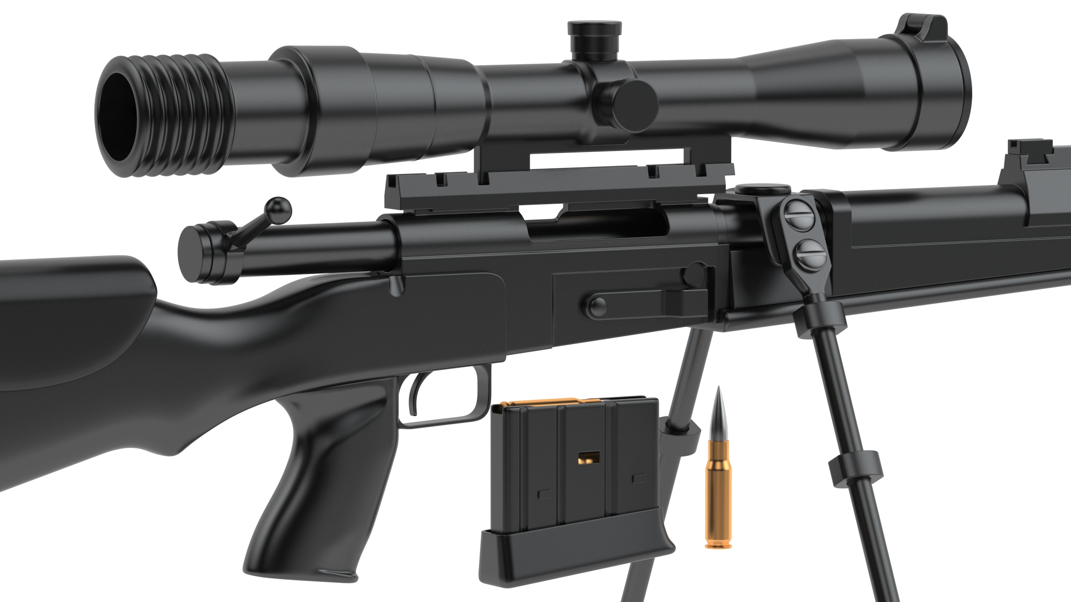 FR F2 sniper rifle model - TurboSquid 1873674