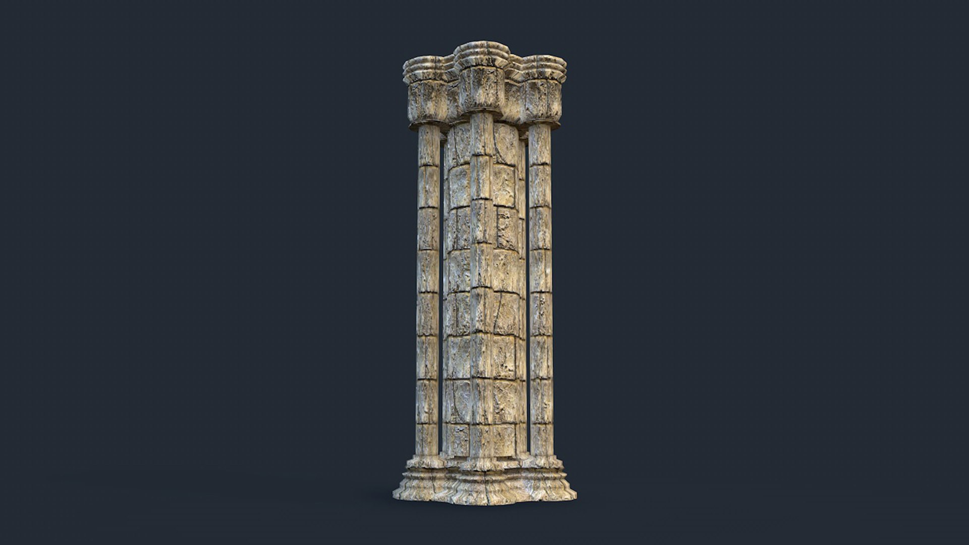 3D Gothic Stone Column - TurboSquid 1593536