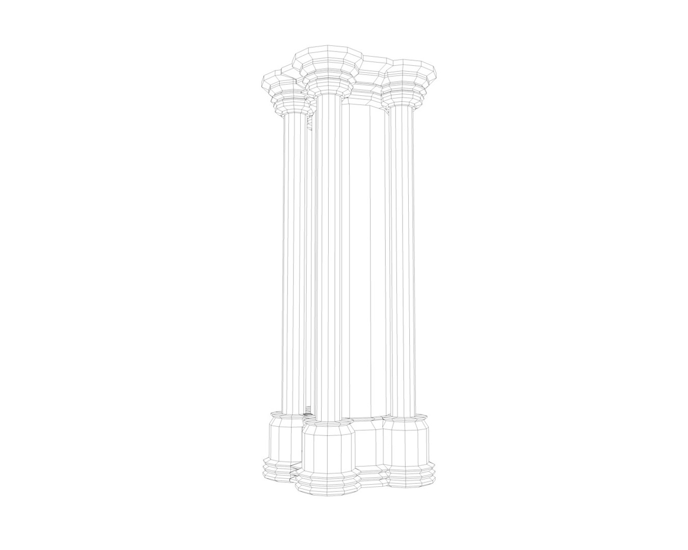 3D Gothic Stone Column - TurboSquid 1593536
