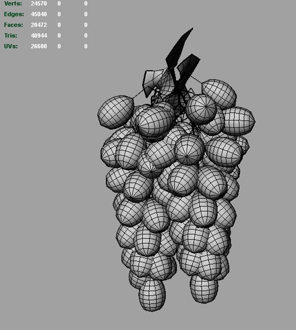 3d Grape Bunch Model