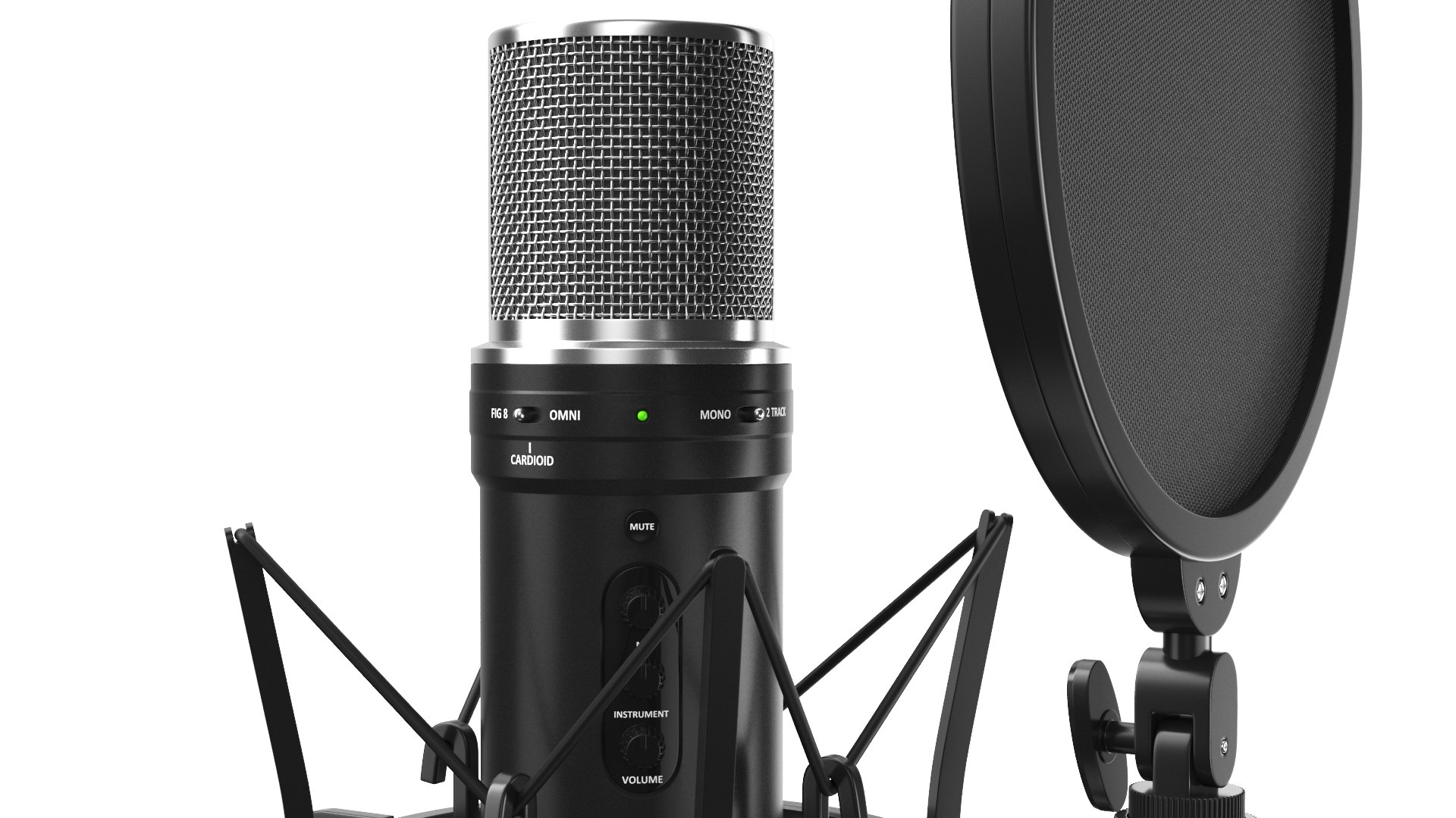 3D Condenser Microphone With Stand Model - TurboSquid 1820708
