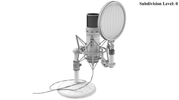 3D Condenser Microphone With Stand model - TurboSquid 1820708