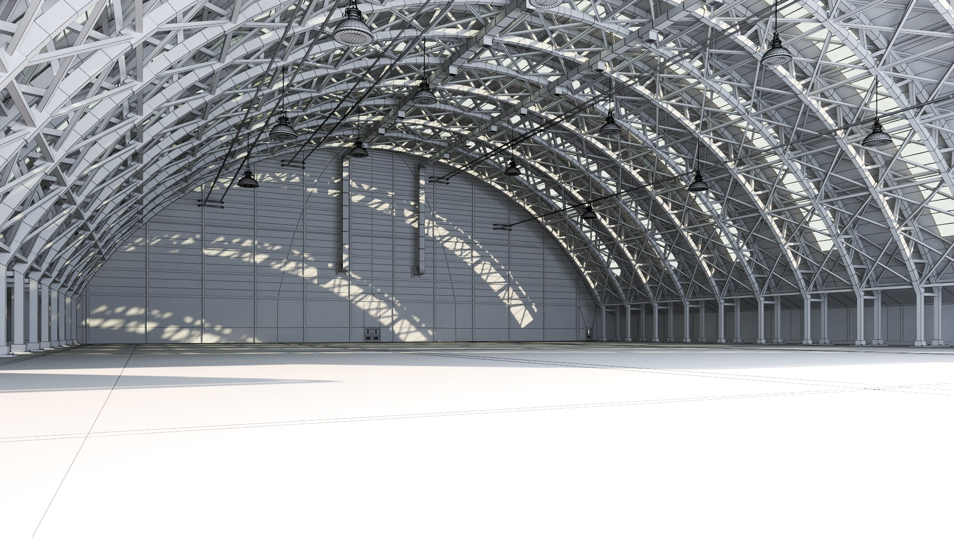3D Model Detailed Aircraft Hangar Interior - TurboSquid 2423562