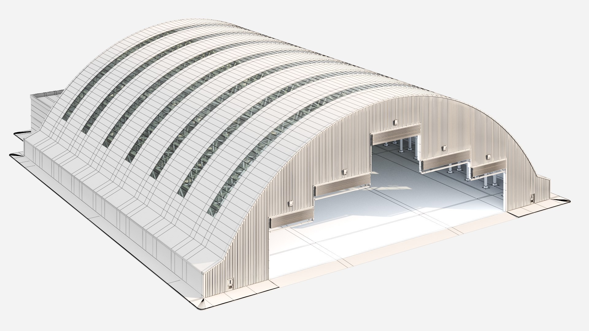 3D Model Detailed Aircraft Hangar Interior - TurboSquid 2423562