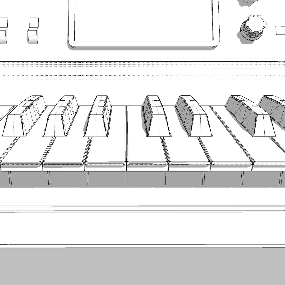 Keyboard Synth Synthesizer 3d Max