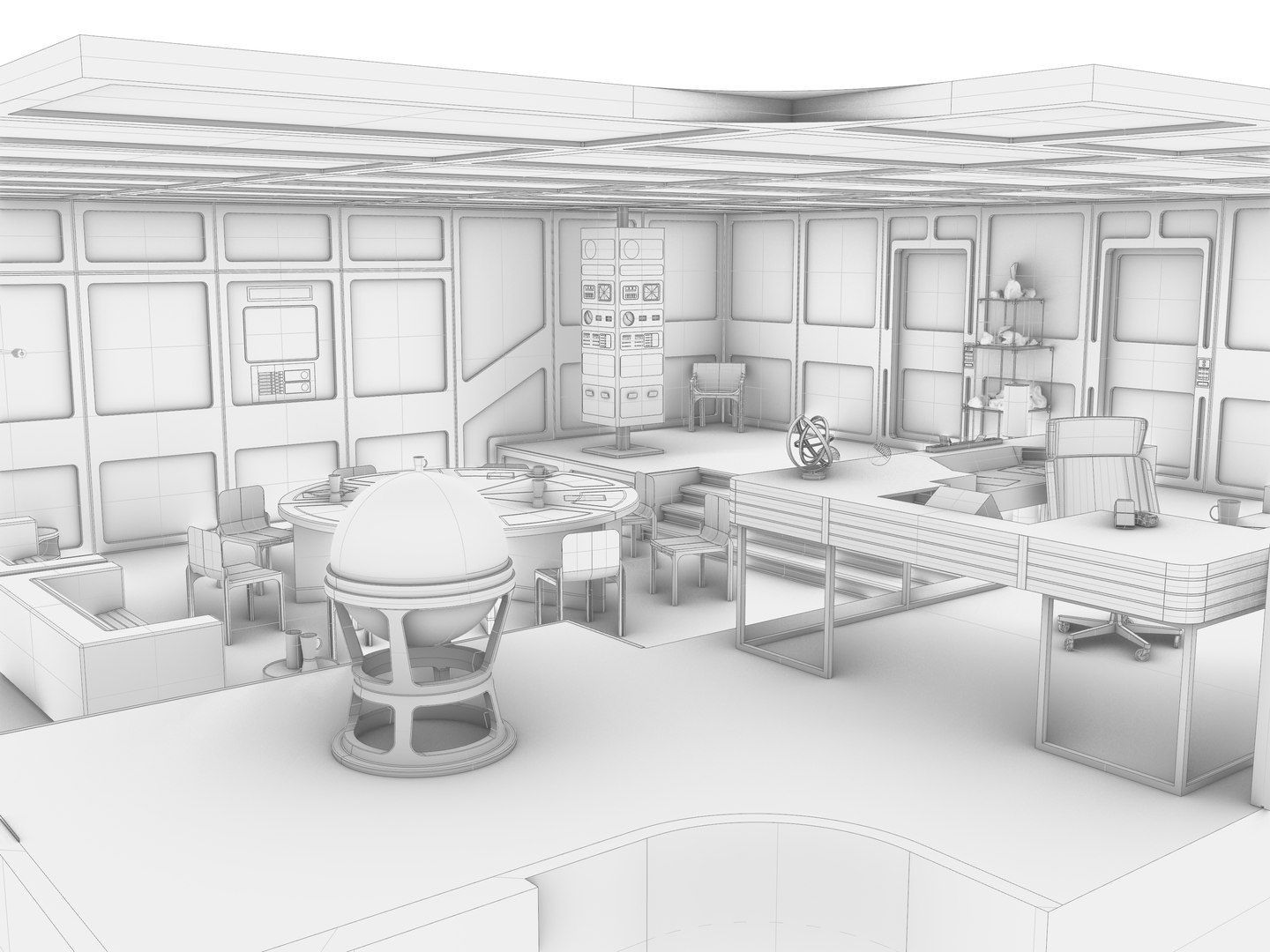 3D model Command Office - TurboSquid 2144986