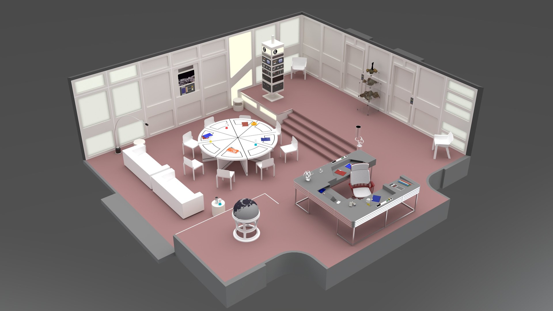3D model Command Office - TurboSquid 2144986