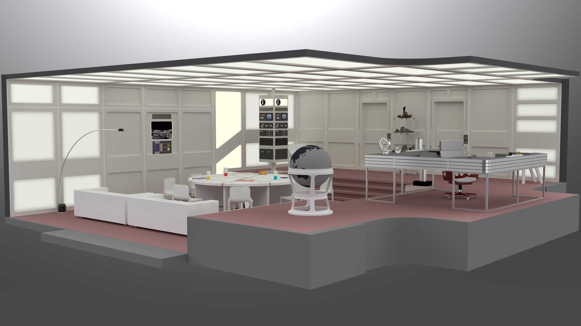 3D model Command Office - TurboSquid 2144986
