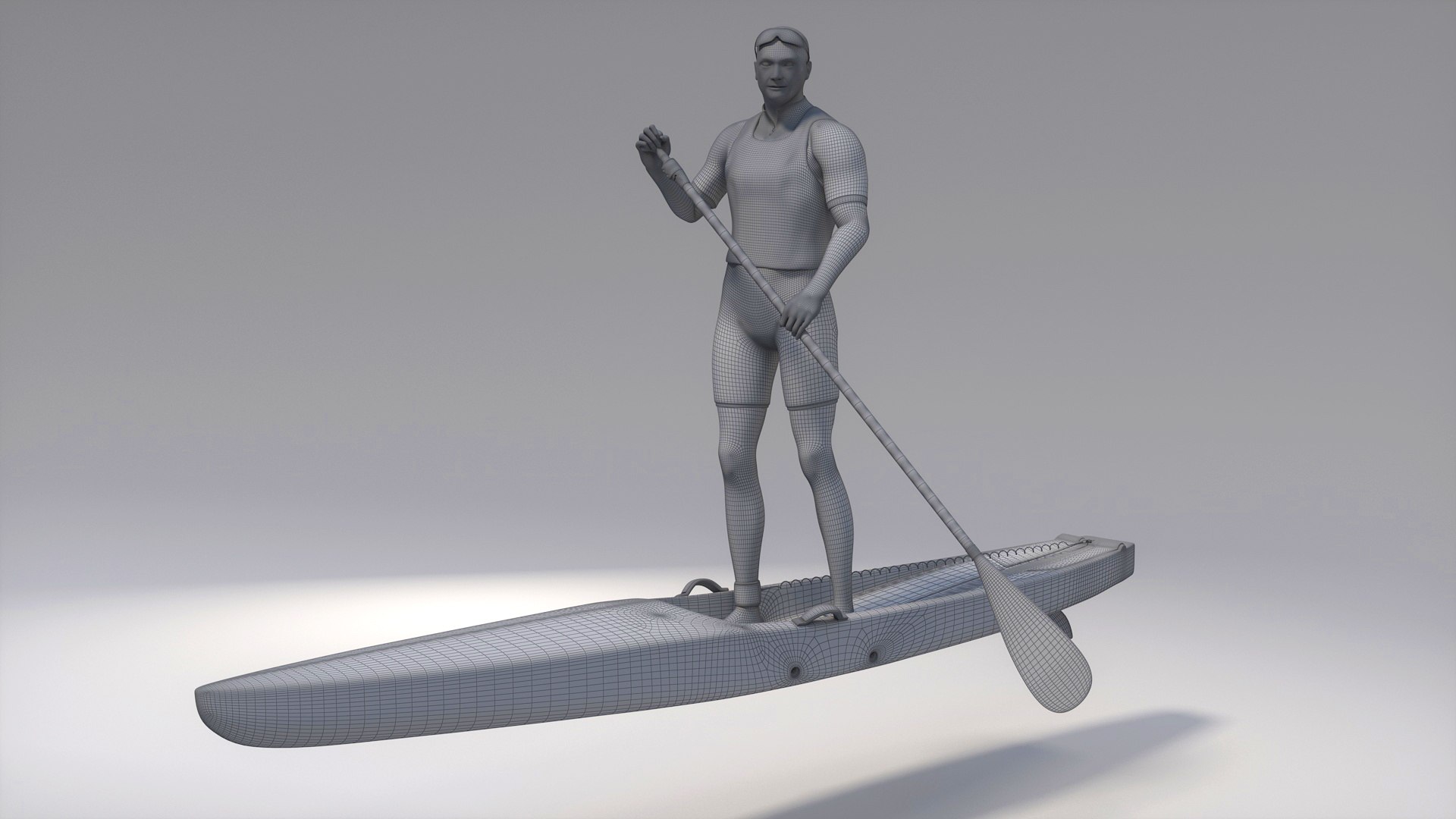 3D Male Sup Racer Animated HQ Standard License Model - TurboSquid 2512331