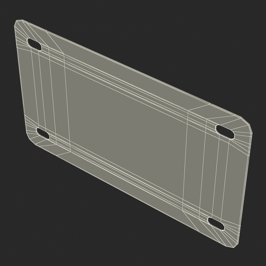 3d Model Texas License Plate