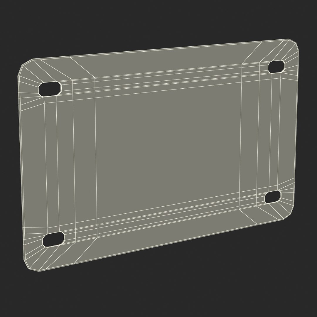3d Model Texas License Plate